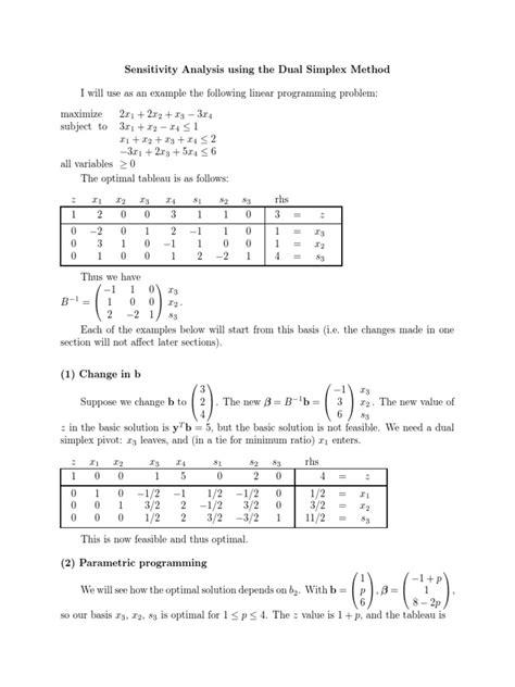 Sensitivity Analysis Pdf Applied Mathematics Mathematical Analysis