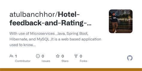 Github Atulbanchhor Hotel Feedback And Rating System With Use Of