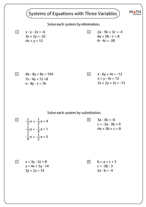 How To Solve A 3 Variable Equation With Substitution Tessshebaylo