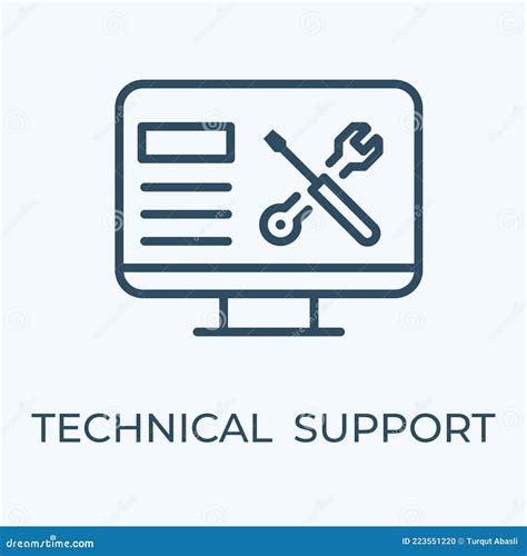 Technical Support Editable Stroke Thin Vector Line Icon Stock Vector
