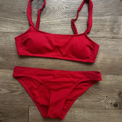 Red Target Bikini Size Medium Depop