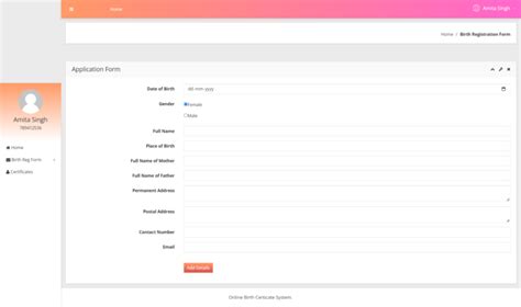 Online Birth Certificate System Project Using PHP And MySQ PhpGurukul