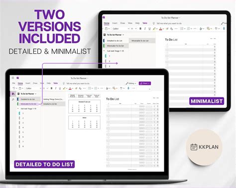 Onenote ADHD Onenote To Do List Onenote Todo List Onenote Task Tracker Template Onenote Project