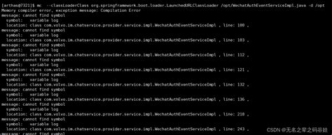 Arthas 线上更新代码不生效的问题memory Compiler Error Exception Message