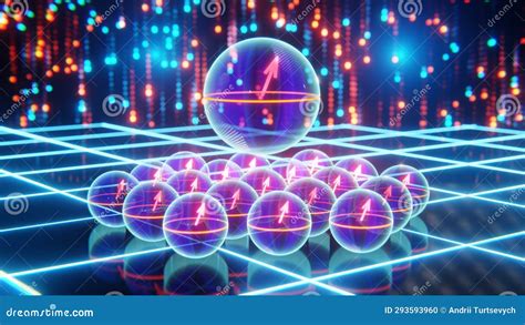 Qubit Concept Representation Visualization Of Quantum Bit Monochrome