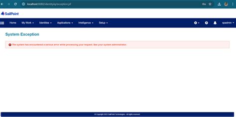 Spadmin Login Error Iiq Discussion And Questions Sailpoint