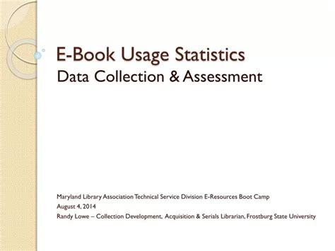 ppt e book usage statistics powerpoint presentation free download