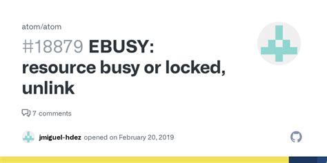 ebusy resource busy or locked unlink · issue 18879 · atom atom · github