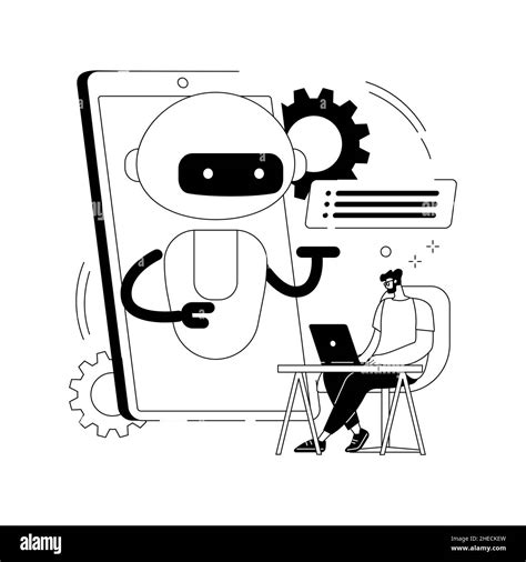 Chatbot Development Platform Abstract Concept Vector Illustration Stock