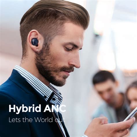 Mpow X Hybrid Active Noise Cancellation Earbuds Blue