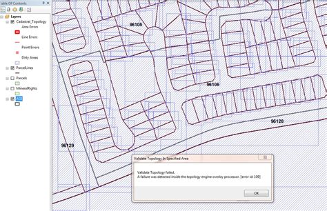 Topology Error 109 Cannot Validate Topology Esri Community