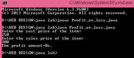 WAP To Input CP And SP And Check Profit Or Loss Using Scanner Bench Partner