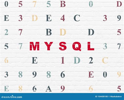 Software Concept MySQL On Wall Background Stock Illustration Illustration Of Firewall