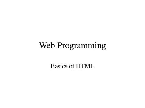 Ppt Web Programming Powerpoint Presentation Free Download Id5147338