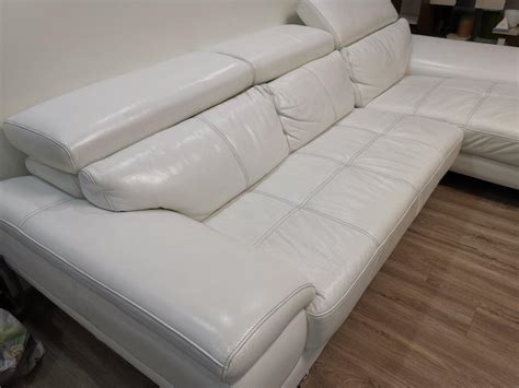 Handson Pure Leather L Shape Sofa Furniture Home Living Furniture Sofas On Carousell