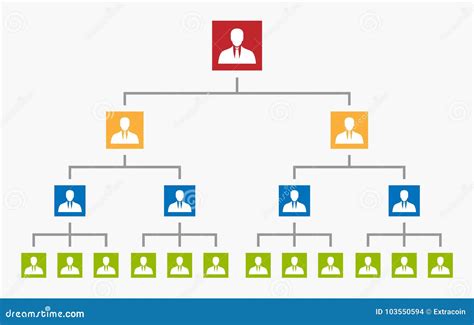 Organization Chart Tree Corporate Hierarchy Vector Illustration 103550594