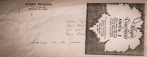 Letter To James Laube Wine Spectator