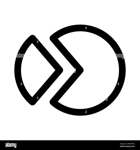Pie Chart Icon Line Isolated On White Background Black Flat Thin Icon On Modern Outline Style