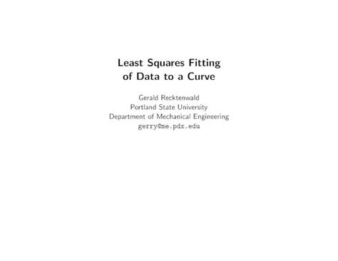 PDF LeastSquares Fit In Matlab DOKUMEN TIPS