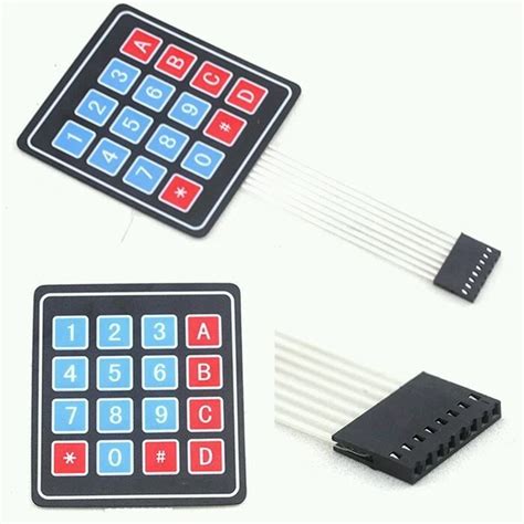 teclado matricial membrana 16 teclas keypad 4x4 adhesivo arduino