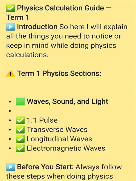 Physics Calculations Guide Pdf
