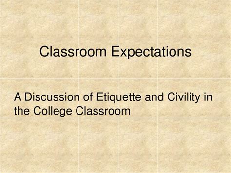 Ppt Classroom Expectations Powerpoint Presentation Free Download Id1169099