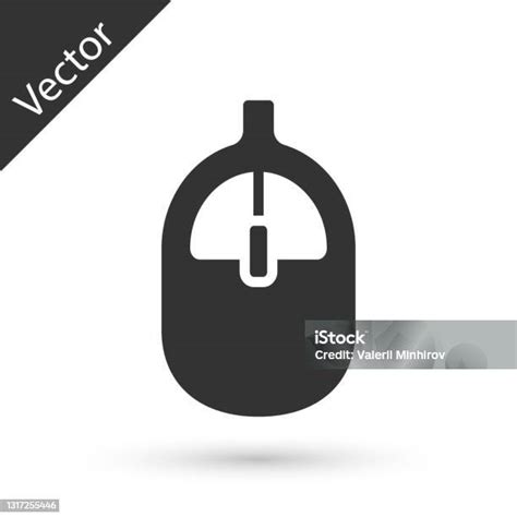 흰색 배경에 격리 된 회색 컴퓨터 마우스 아이콘 휠 기호가 있는 광학 벡터 곡선에 대한 스톡 벡터 아트 및 기타 이미지 곡선 광학 기기 누름 버튼 Istock