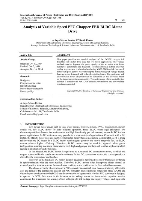 analysis of variable speed pfc chopper fed bldc motor drive pdf
