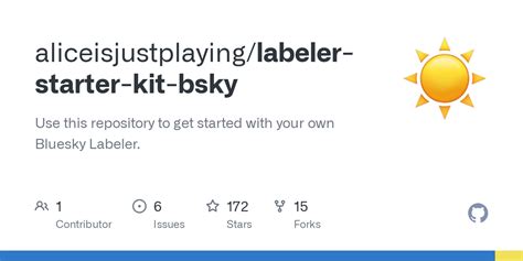 GitHub Aliceisjustplaying Labeler Starter Kit Bsky Use This Repository To Get Started With