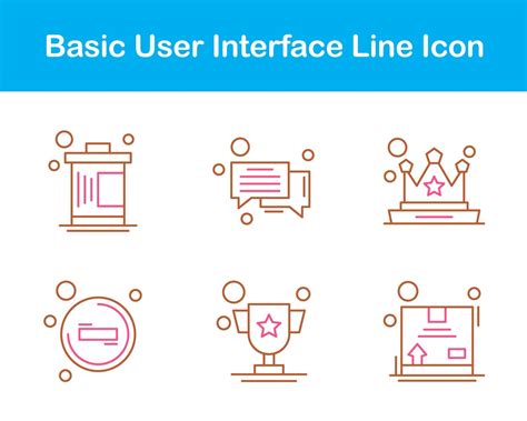 Basic User Interface Vector Icon Set 21458776 Vector Art At Vecteezy