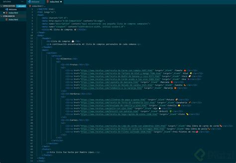 Cómo hacer una lista anidada en HTML