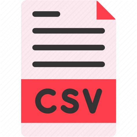 Comma Separated Values File Icon Download On Iconfinder
