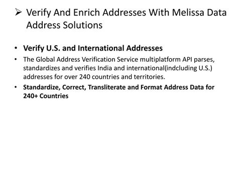 PPT Global Address Verification PowerPoint Presentation Free Download ID