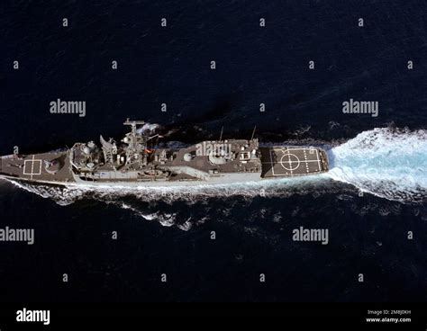 An Overhead View Of The Perry Class Guided Missile Frigate Uss An Overhead View Of The Perry Class Guided Missile Frigate Uss