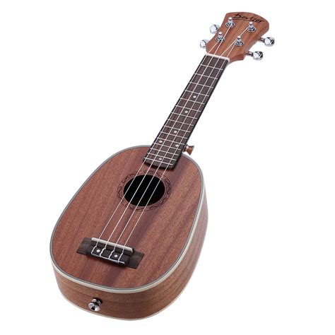21 Pineapple Shaped Soprano Ukulele Sapele Ukelele Equipped With Rosewood Fingerboard 4 Nylon 21 Pineapple Shaped Soprano Ukulele Sapele Ukelele Equipped With Rosewood Fingerboard 4 Nylon