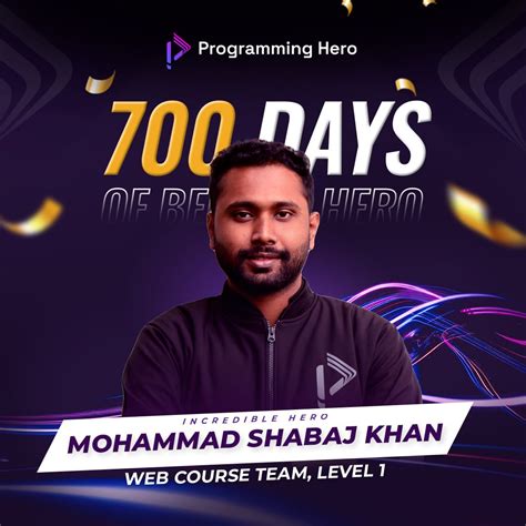 programming hero on linkedin 🎉 celebrating shabaj khan s remarkable