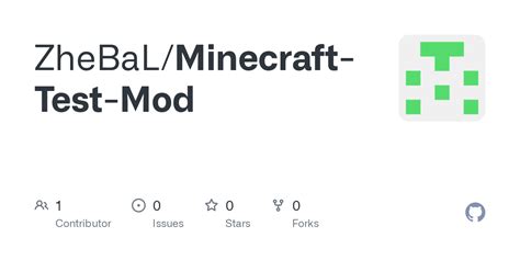 Github Zhebal Minecraft Test Mod