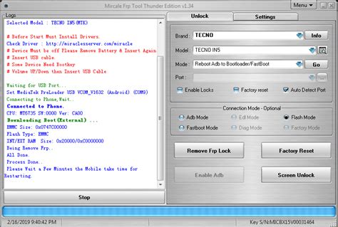 GSM Forum Tecno IN FRP Lock Remove Done By Miracle Thunder FRP Tool