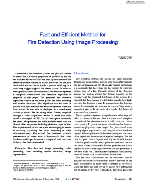 etri journal 2010 celik fast and efficient method for fire
