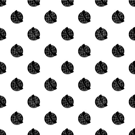 Handset And Globe Pattern Seamless In Simple Style Vector Illustration Background Hot