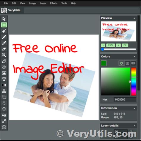 veryutils online photo editor is a free online photo editing and image