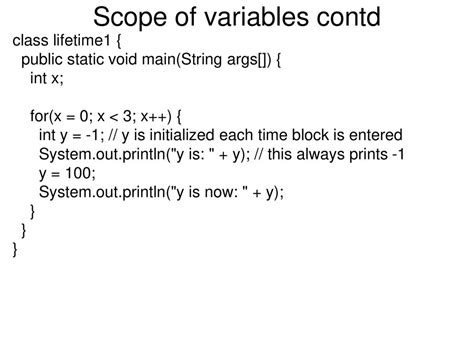 scope of variables class scopeofvars { ppt download