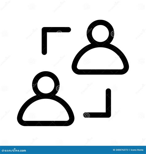 Communication Stock Vector Illustration Of Users Line 340076373