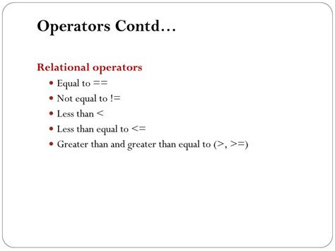C Operators Powerpoint Slides Learnpick India