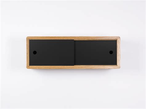 Mid Century Modern Floating Shelf With Sliding Doors Small Wood Floating Spark Shell Craft