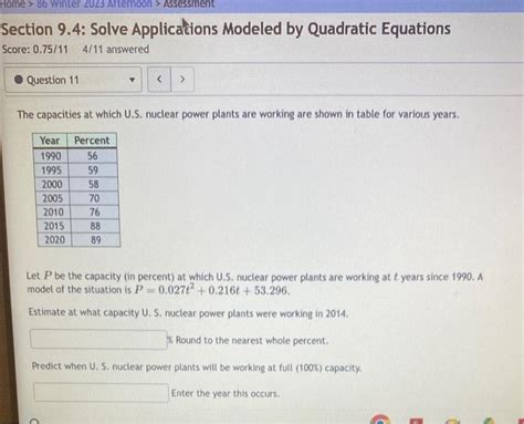 Solved Fection 9 4 Solve Applicacions Modeled By Quadratic