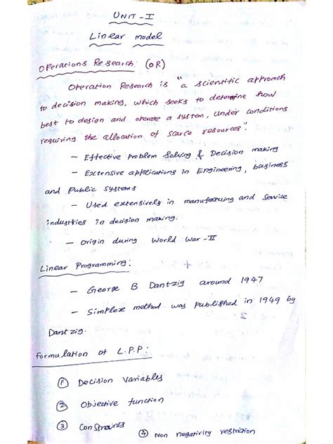 Unit 1 Linear Programming Pdf