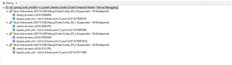 Am2634 Ipc Rpmessage Application Debugging Not Able To Sync All Cores Arm Based