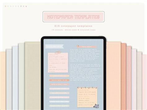 Digital Notepaper Templates Student Notepaper Notetaking Templates For Goodnotes Noteshelf