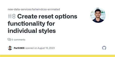 create reset options functionality for individual styles · issue 8